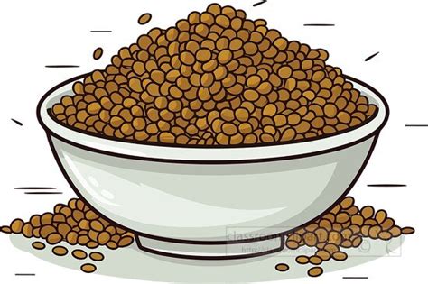 Nuts And Grains Clipart Bowl Of Lentils Clip Art