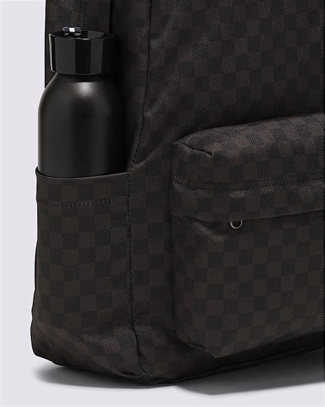 Old Skool Checkerboard Backpack In Black Charcoal Grey Vans