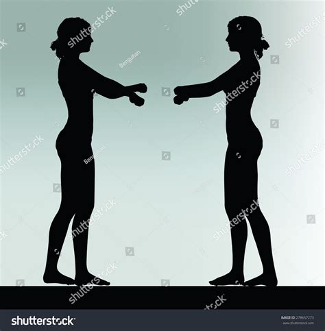Vector Image Woman Silhouette Hand Gesture Stock Vector Royalty Free