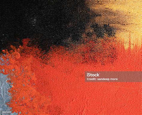 추상 유화 배경입니다 캔버스 질감에 오일 손으로 그린 유화 대형에 대한 스톡 사진 및 기타 이미지 대형 붓 붓놀림 Istock