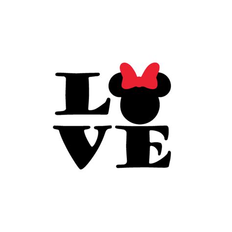 Minnie Mouse Love Logo Svg Disney Mickey Svg Mickey Clipar Inspire