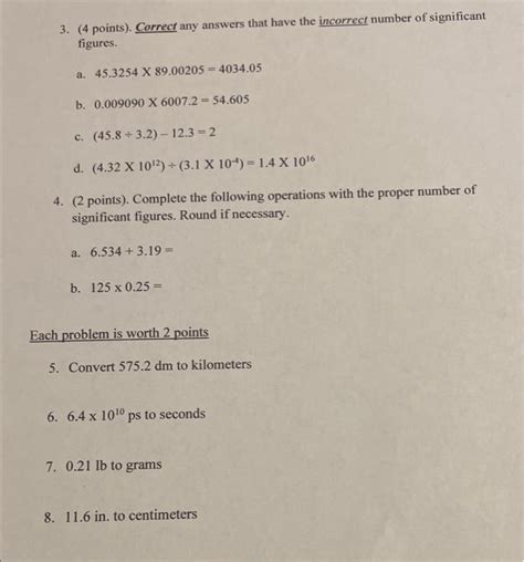 solved 1 2 points for each of the following examples
