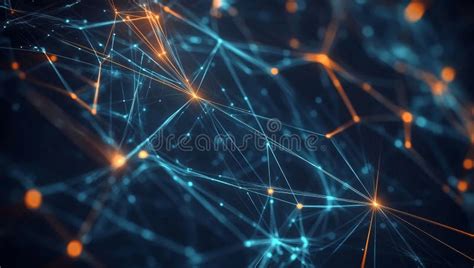 Abstract Network Connections Futuristic Ai Data High Quality Image Stock Illustration