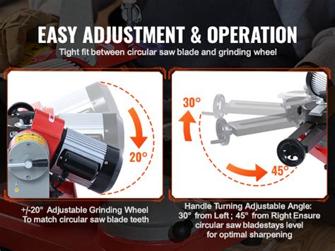 VEVOR Affuteuse de Lame de Scie Circulaire 370 W Affûteuse d Angle