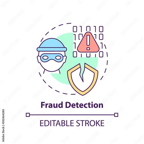 Fraud Detection Concept Icon Identify Fraudulent Activity Use Of Machine Learning Abstract