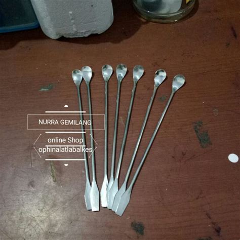 Jual Spatula Sendok Bahan Kimia Stainless Steel 30cm Dan 18cm