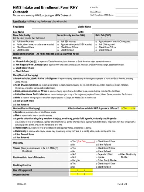 Fillable Online Hmis Sample Forms Clarity Human Services Help Center