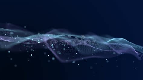 Big Data Visualization The Musical Stream Of Sounds Abstract