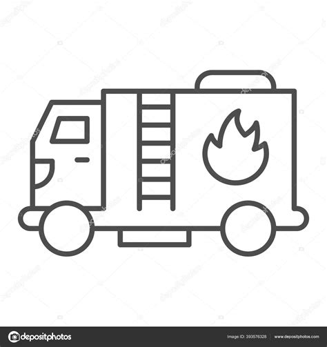Fire Engine Outline Clipart