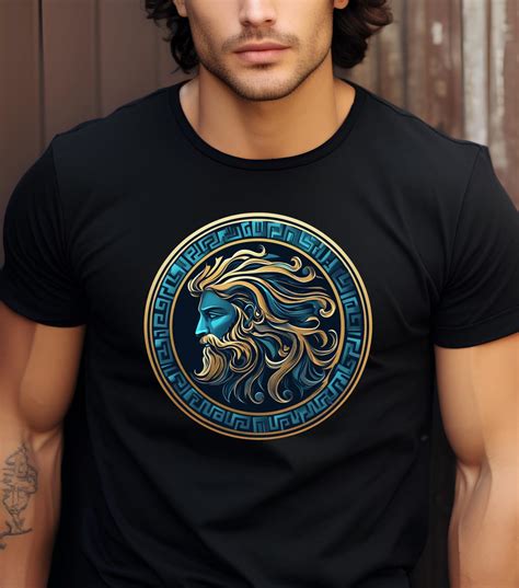Ancient Greek Mythology T Shirt Zeus God Of Thunder Shirt Mens Greek