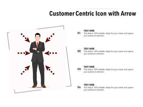 Customer Centric Icon With Arrow Powerpoint Slides Diagrams Themes