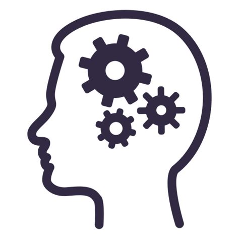 Design Png E Svg De Silhueta Da Cabeça De Um Homem Com Engrenagens Para