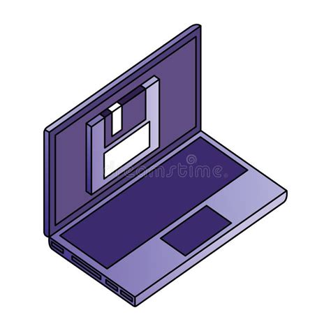 Computer Floppy Disk And Notes Memo Office Stock Illustration