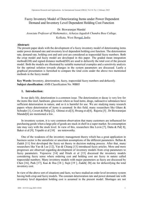 Fuzzy Inventory Model Of Deteriorating Items Under Power Dependent
