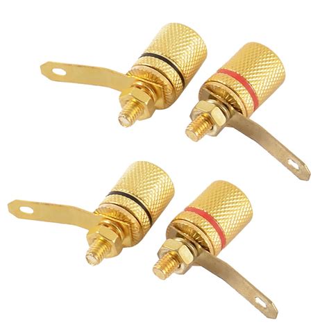 4pcs Audio Terminal 4mm Female Banana Plug Screw Binding Post Connector