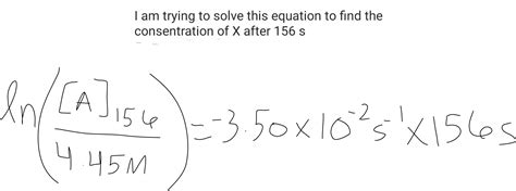 Solved I Am Trying To Solve This Equation To Find The Chegg Com