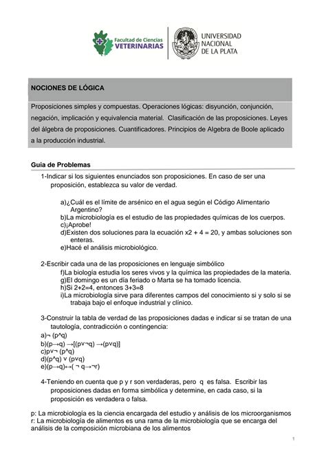 SOLUTION Apo 1 logica proposiciones simples y compuestas Operaciones lógicas disyunción