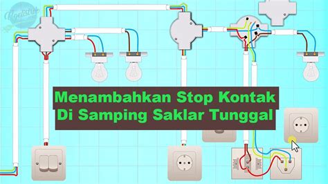 Menambahkan Stop Kontak Di Samping Saklar Tunggal Youtube