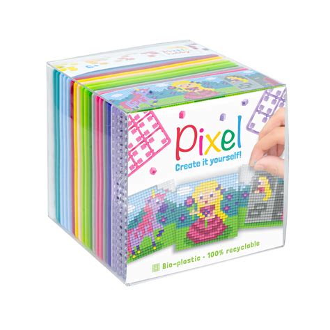 Pixel Set Cube Princesses And Unicorns 3pcs Manumieu