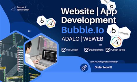 develop bubble adalo bubble io website weweb web app saas mvp bubble