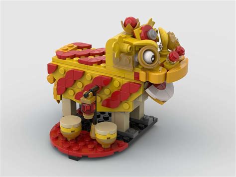 Lego Moc Dancing Lion By Pyreneesz Rebrickable Build With Lego