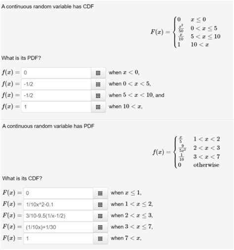 Solved A Continuous Random Variable Has CDF F X