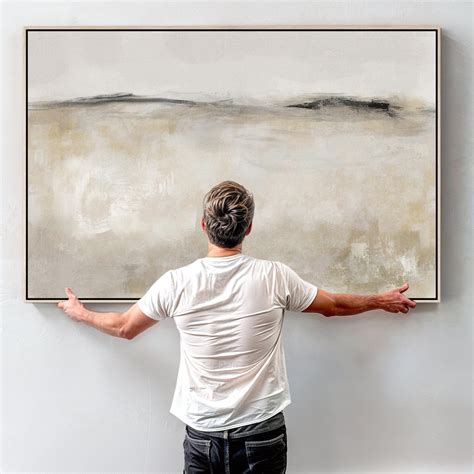 Neutral Framed Canvas Wall Art Prints For Living Room Beige 2084