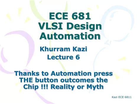 PPT ECE 681 VLSI Design Automation PowerPoint Presentation Free Download ID 6217037