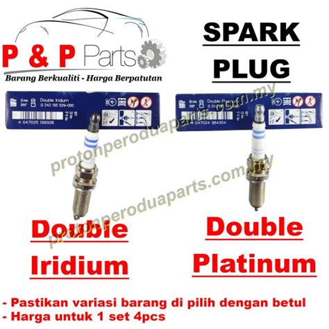 Spark Plug Iridium Platinum Bosch Exora Preve Suprima TURBO Pcs Set Proton Perodua Parts