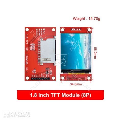 Pantalla Lcd Tft De 1 8 St7735s De 8 Pines Arduino Plexylab