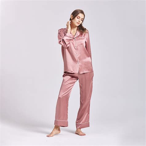 Custom Color Night Dress Girls Sleepwear Long Sleeve Luxury Silk