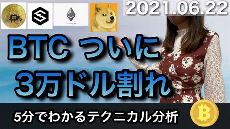 仮想通貨 テクニカル分析【622 今後の予想（btc、iost、eth、doge）】 Youtube