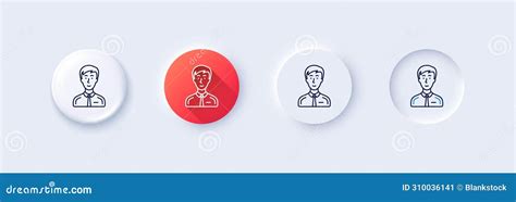 Man Line Icon User Or Businessman Person Sign Line Icons Vector