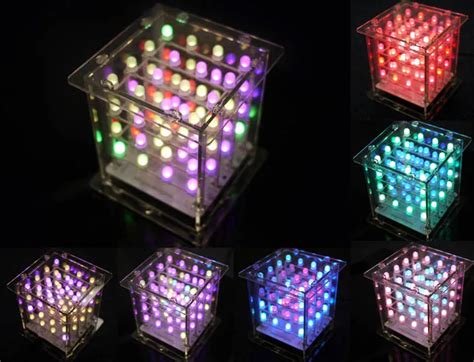 Seeed Studio Rainbow Cube Kit Assembled D RGB LED Cube Useful For Creating Colorful Design