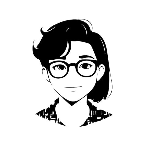 A Drawing Of A Woman Wearing Glasses A Premium Ai Generated Vector