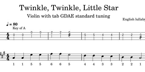 Twinkle Twinkle Little Star Violin Notes Letters