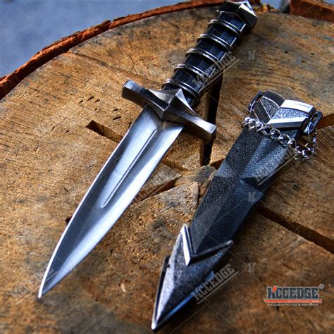 115 Dark Assassin Stainless Steel Medieval Short Sword Dagger W She