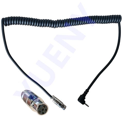 Headset Cable Coiled M2 For Motorola Hyt Two Way Radios