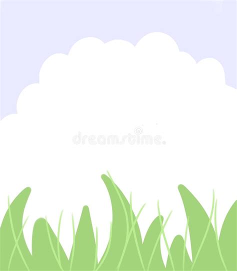 Background With The Sky And Grass Illustration Stock Illustration