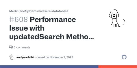 Performance Issue With Updatedsearch Method Causing Timeouts · Issue