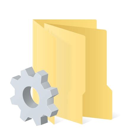 Premium Vector Folder In Folder Computer File With Gear Icon Settings Icon Or Instruction