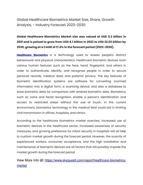 Ppt Global Healthcare Biometrics Market Powerpoint Presentation Free Download Id 12383814