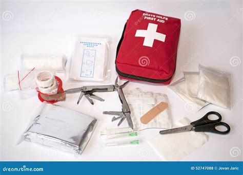 Open First Aid Kit Stock Photo Image Of Scissors Hand