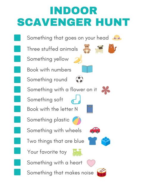 Free Outdoor Scavenger Hunt Clues