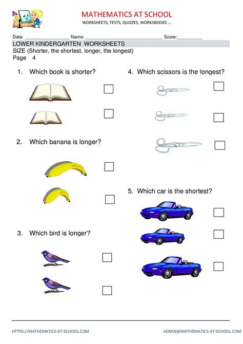 Pre K Math Worksheets Size Pre Kindergarten Math Worksheets Size