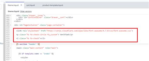 Html Font Awesome Icons Weirdly Not Displaying In Shopify Store