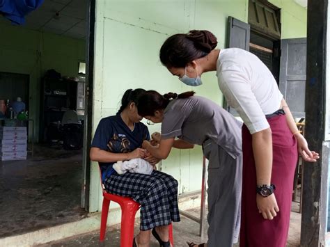 လှိုင်းဘွဲမြို့နယ်တွင် ကလေးငယ်များအား ကူးစက်ရောဂါတို့မှ ကင်းဝေးစေရန်အတ