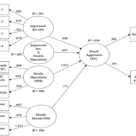 Structural Model Representing The Addition Of Hostile Sexism 17 Download Scientific Diagram