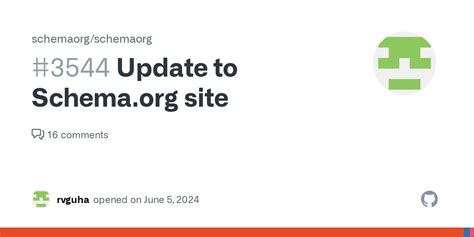 Update To Site · Issue 3544 · Schemaorgschemaorg · Github