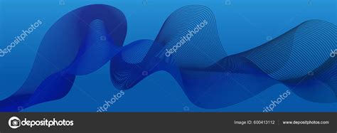 Abstract Blue Wave Curve Lines Banner Background Design Vector Illustration Stock Vector By